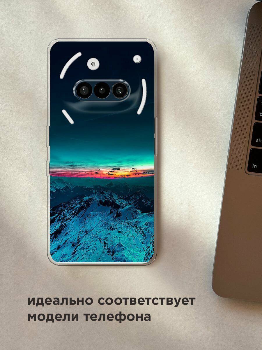 Чехол на Nothing Phone 3a / Нотинг Фон 3а с принтом "Закат в горах" — фото 1