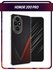 Чехол на Honor 200 Pro / Хонор 200 Про с принтом "Красный карбон"