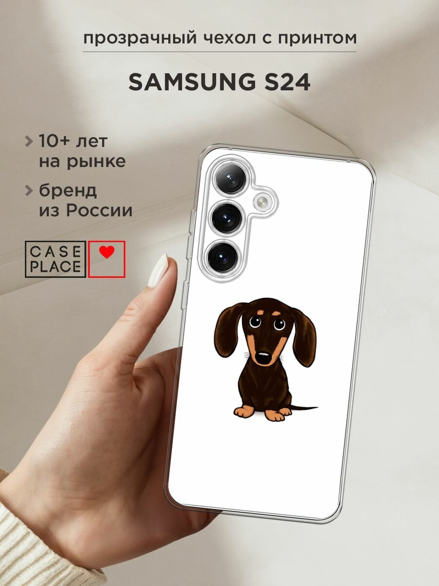 Чехол на Samsung Galaxy S24 / Самсунг S24 с принтом "Маленькая такса"