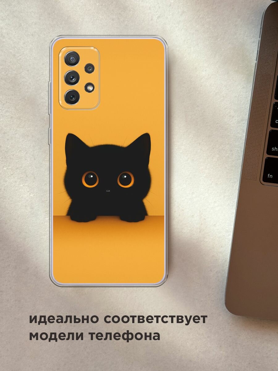 Чехол на Samsung Galaxy A73 / Самсунг Галакси А73 с принтом "Контрастный котик" — фото 1