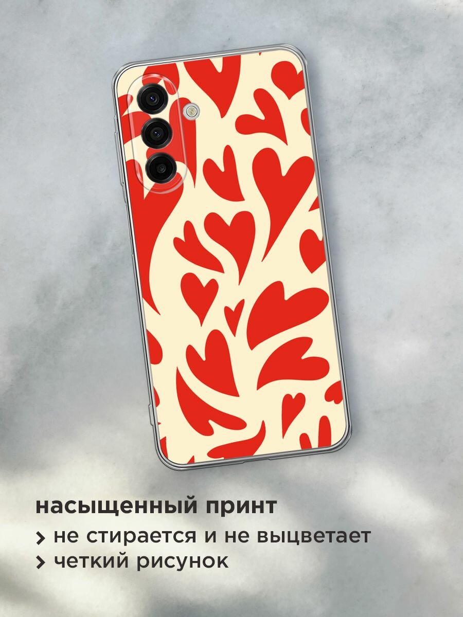 Чехол на Samsung Galaxy A17 / Самсунг А17 с принтом "Crazy hearts 1 - 14 февраля" — фото 1