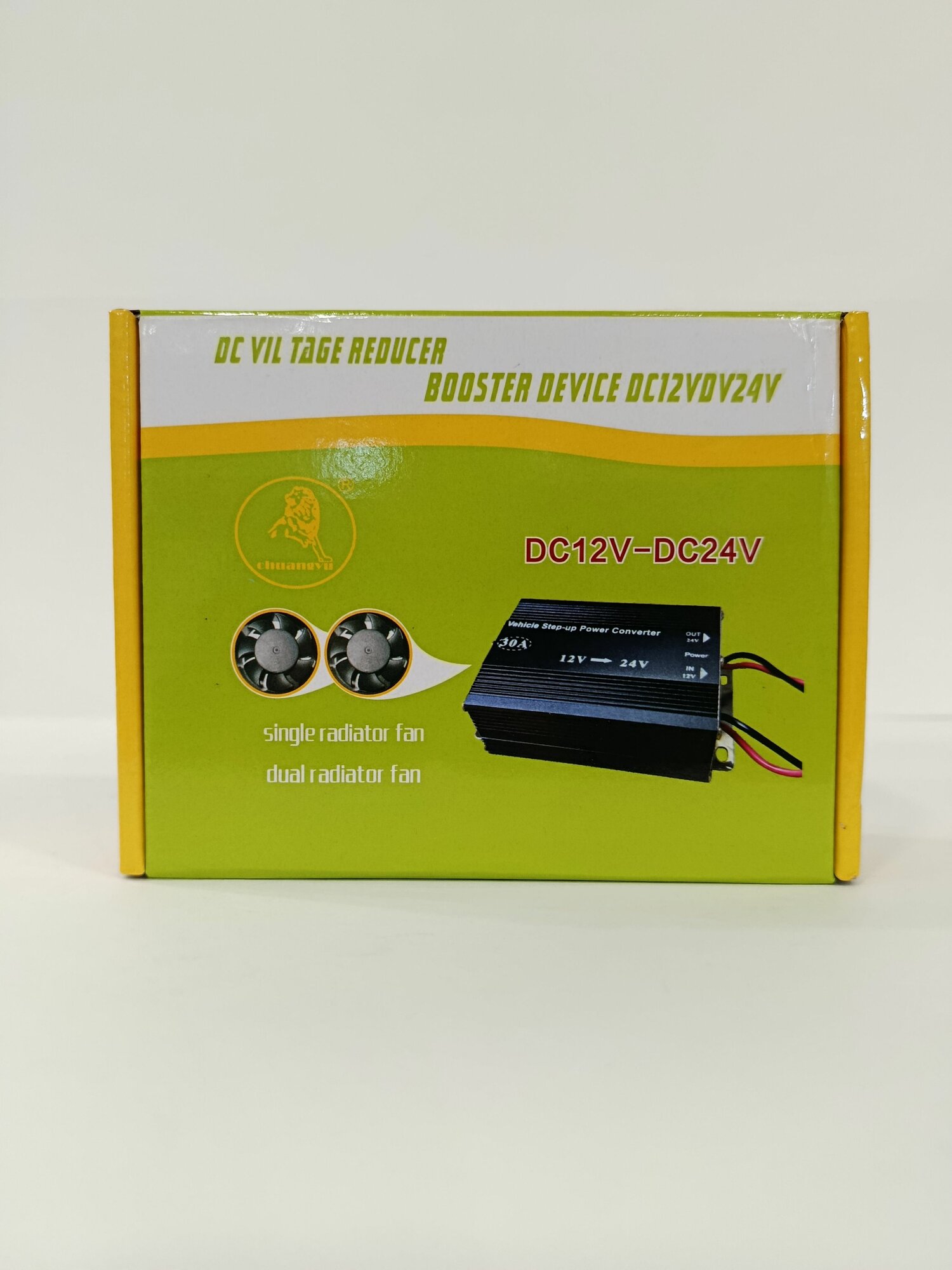 30А (12 в 24) / Повышающий преобразователь с 12V - на 24V, 30 ампер, huaneyu - электрум (1 шт.), арт: 9303-К