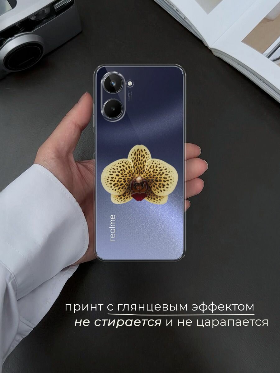 Чехол на Realme 10 4G / Реалми 10 4G с принтом Желтая орхидея — фото 1