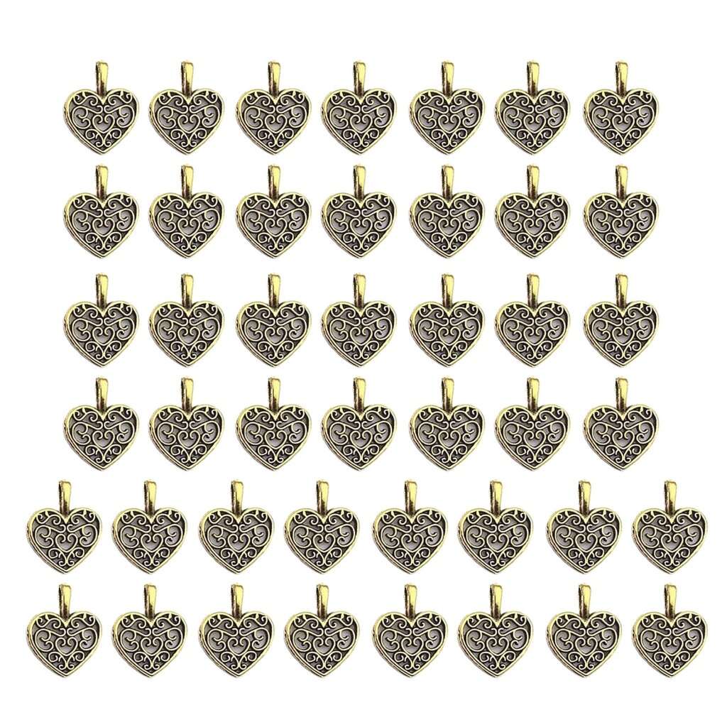 Миниатюрный кулон в форме сердца для рукоделия и подарков