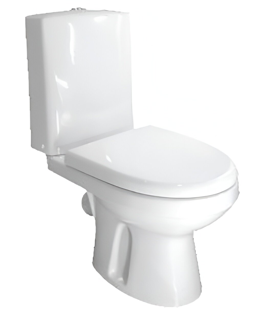 Унитаз-компакт (Ст. Оскол) Леда люкс , белый, 2х реж. арматура, косой выпуск, нижний подвод