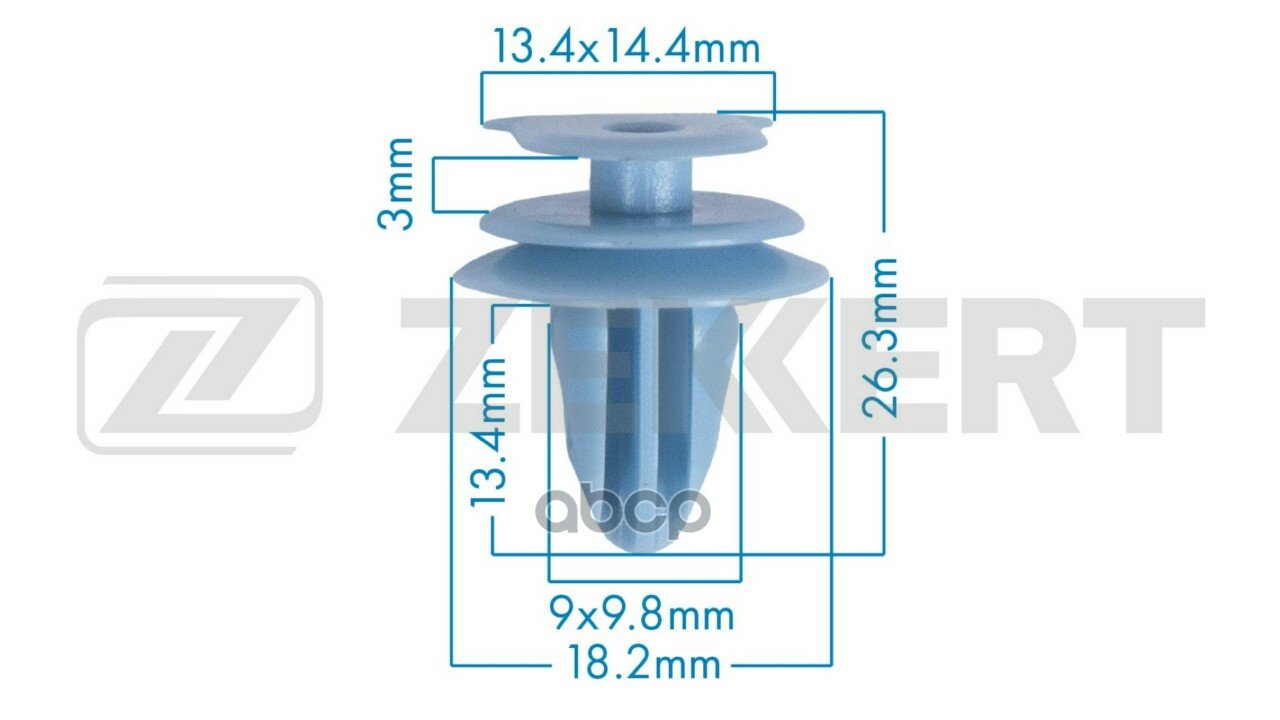 Клипса крепёжная Honda (миним. кол-во заказа 10 шт) Zekkert арт. be-3806