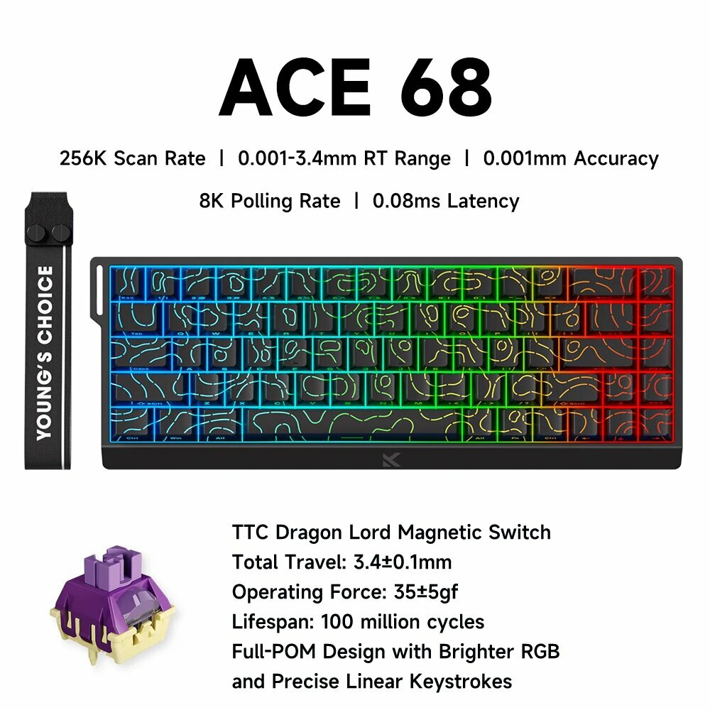 MCHOSE ACE 68 механическая игровая клавиатура, Ace68-33