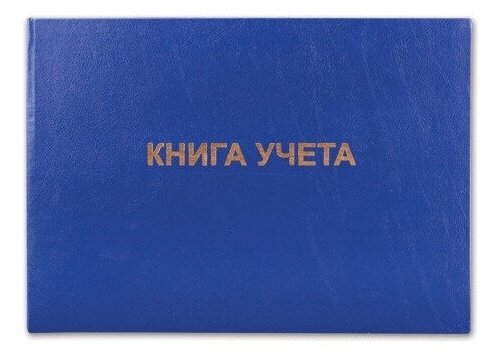 Книга учета 96 л, клетка, бумвинил, блок офсет, альбомный, А4 (210х295 мм), BRAUBERG, 130074