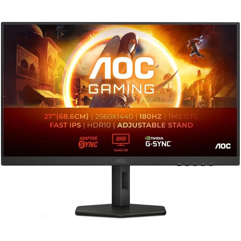 AOC 27" Монитор Q27G4XF (Q27G4XF), IPS, 2560x1440 2K, 180 Гц, черный