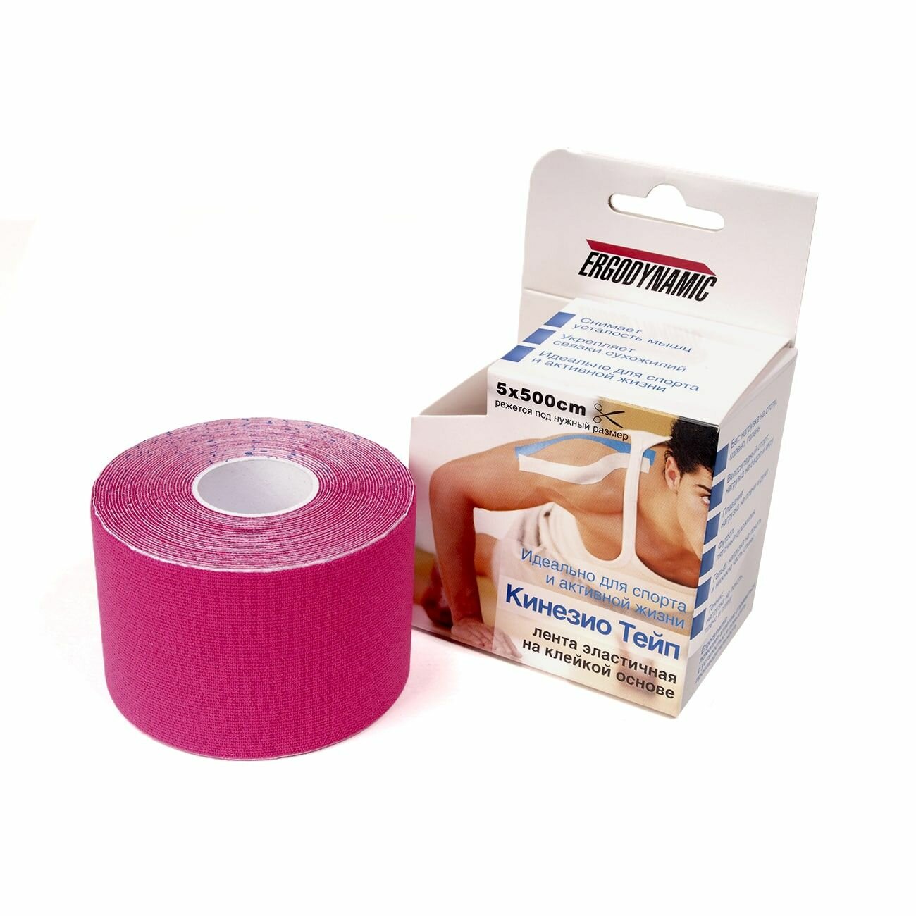 Кинезио Тейп 5*500 см Ergodynamic для тела ERG 03, Принт