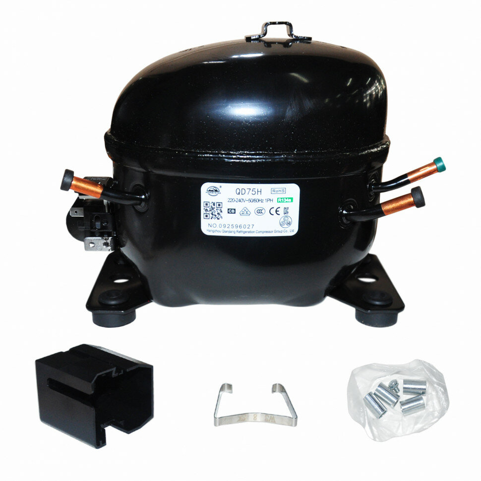 Компрессор Wansheng QD75H (R-134а, 180W при -23.3C) QD75H