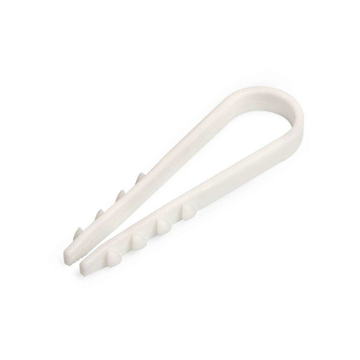 Дюбель-хомут Fortisflex ДХ 5-10 для круглого кабеля нейлон белый (уп.100шт) 56866