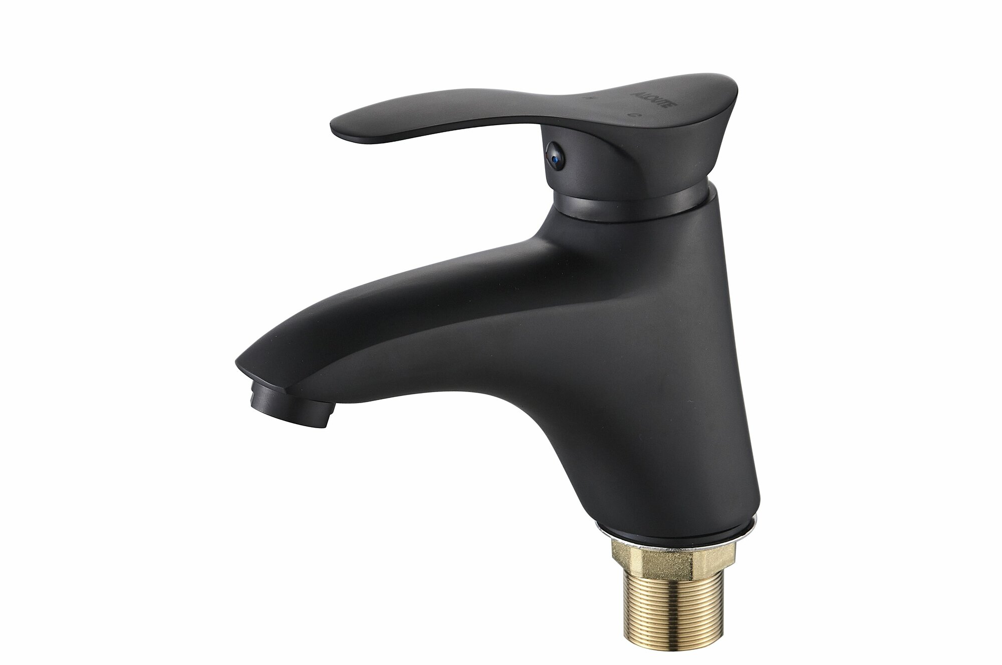 Смеситель для умывальника "тюльпан", на гайке, чёрный A0101H.