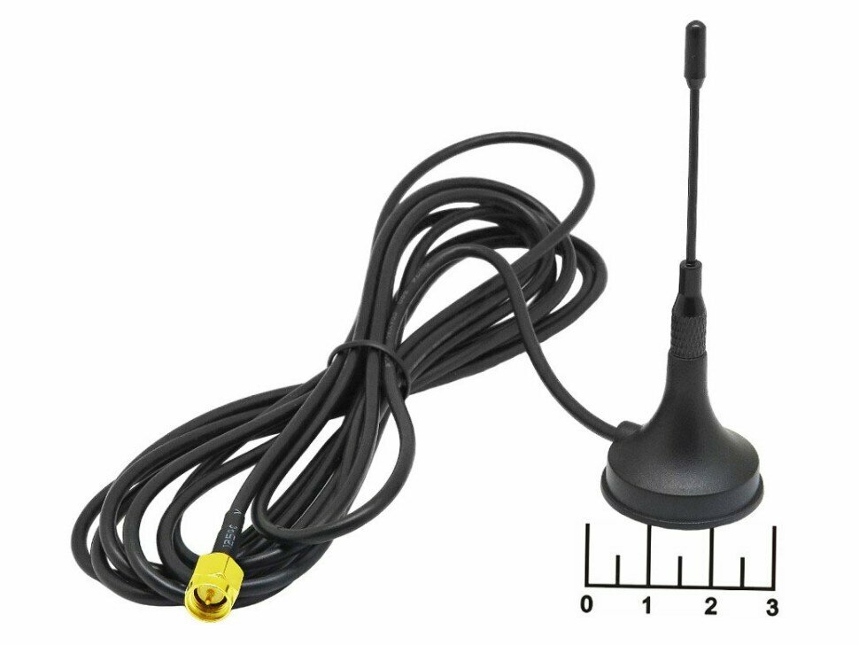 Антенна автомобильная GSM Rant GSM-03-SMA-Straight-2500 на магните 3м