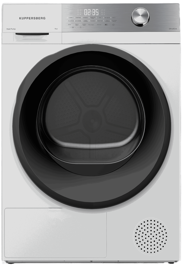 Сушильная машина отдельностоящая Kuppersberg DM 610 W, 9 кг, , глубина 68.5 см, белый, Китай