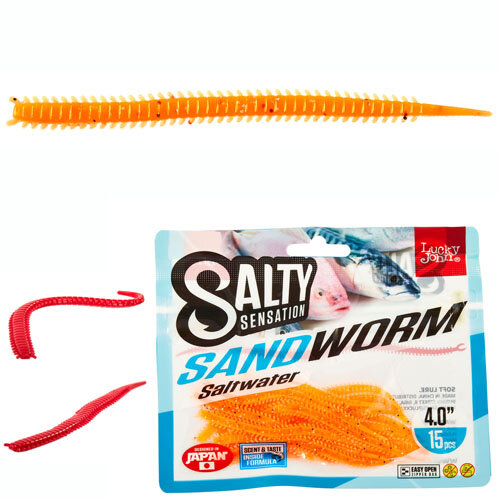 Черви съедобные искусственные LJ Salty Sensation SANDWORM 4.0in (10.16)/F29 15шт.