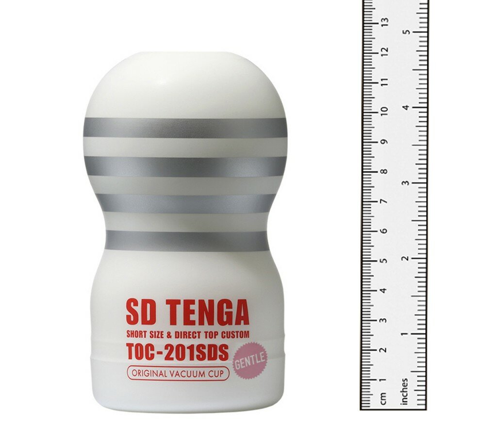 Мастурбатор Tenga «Short Vacuum Cup Gentle», без вибрации, белый