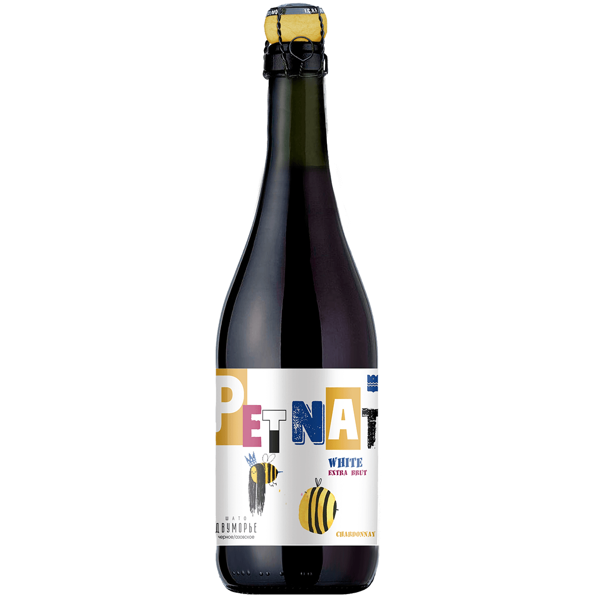 Вино игристое Шато Двуморье Pet Nat Chardonnay белое экстра брют 0,75 л