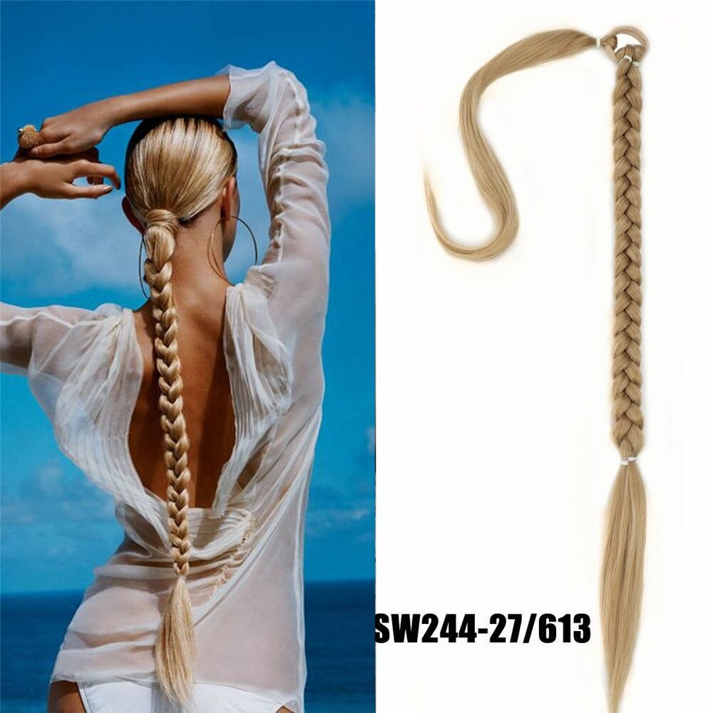 80-сантиметровая накладная коса в стиле хип-хоп, собранная в конский хвост из парика