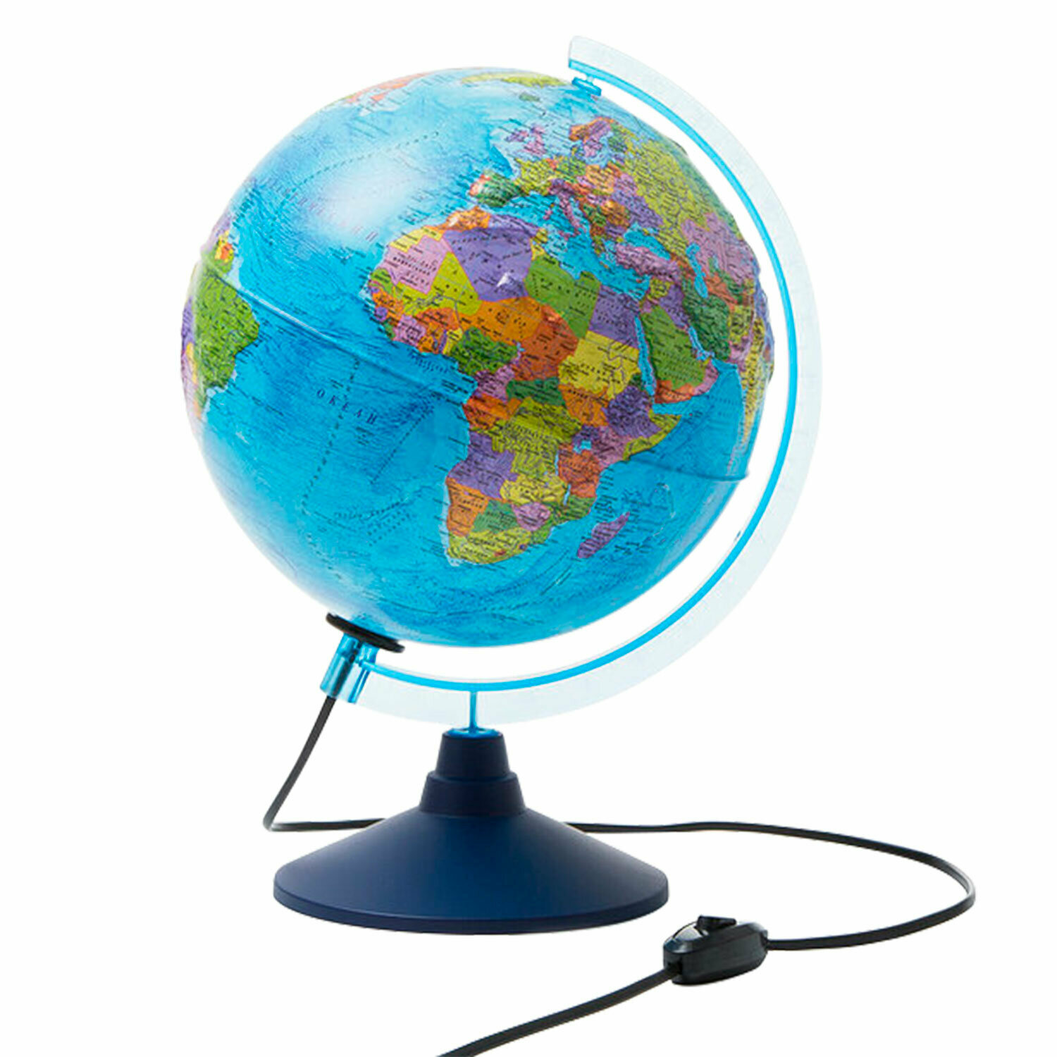 Глобус интерактивный Globen с очками VR политический, 32 см, рельефный, с подсветкой, INT13200315