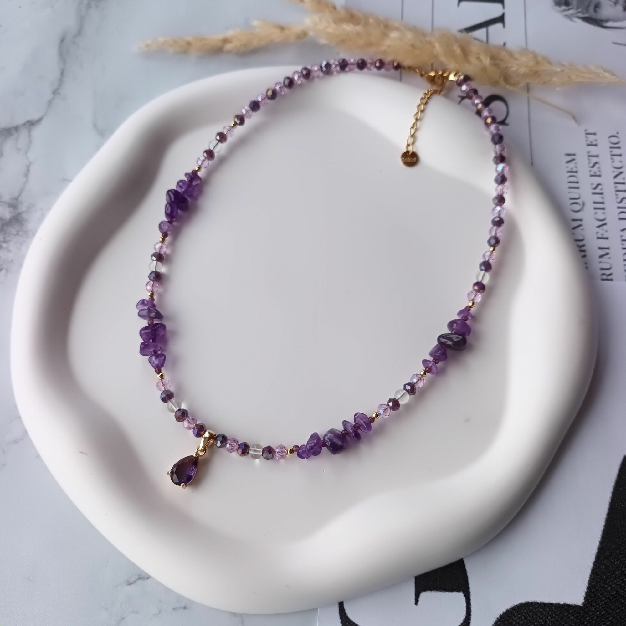 Колье, аметист