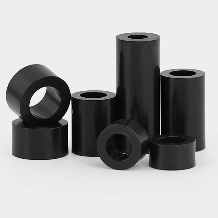 Прокладки AZKD белые/черные ABS M3 M4 M5 M6 M8 2-25мм Black, M4x4mm (100pcs)