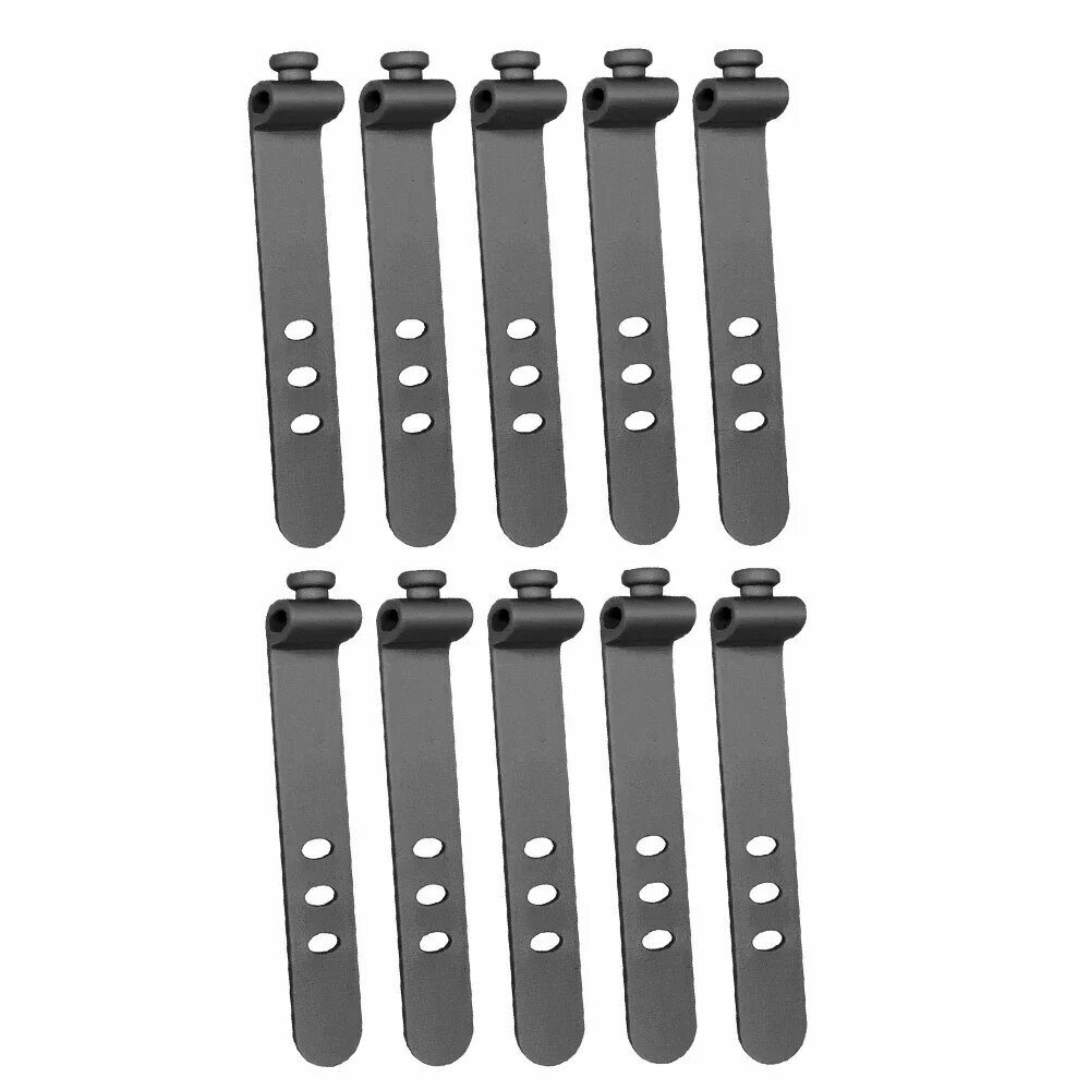 Многоразовые силиконовые крепления для кабелей 10pcs black