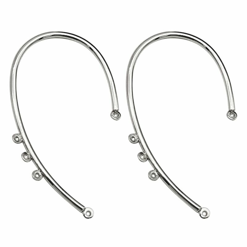 (2шт) Серебряные висячие аксессуары для ушей пара-C