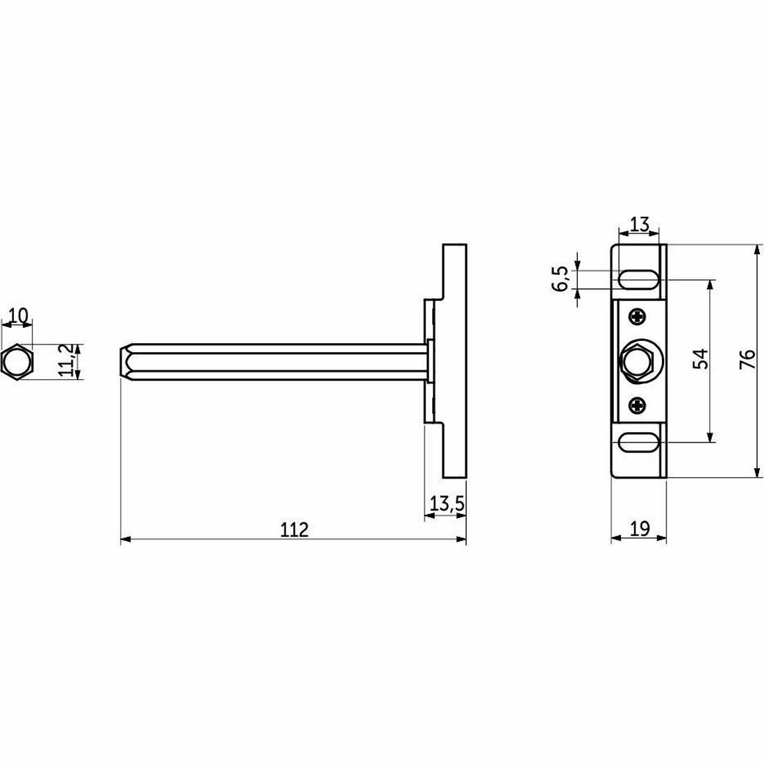 Полкодержатель металлический SMART 76x19 11мм