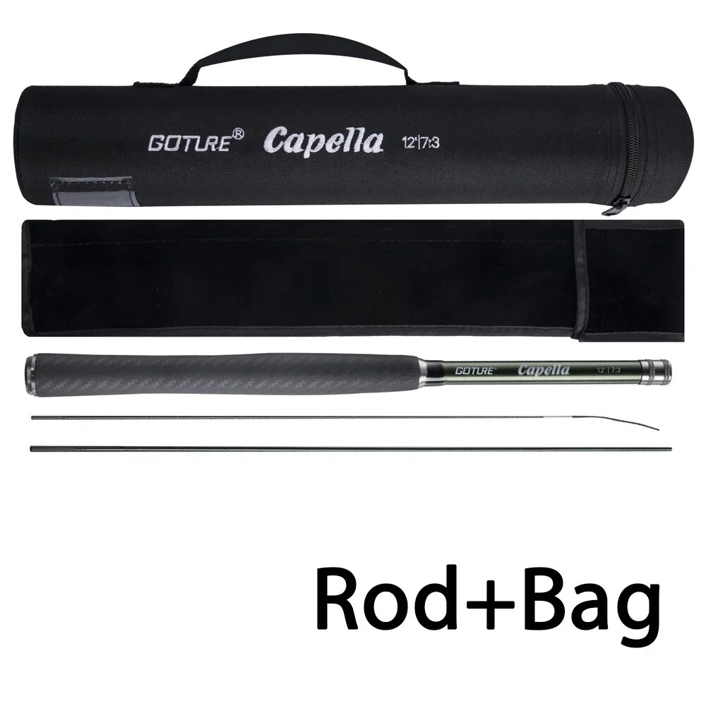 Goture Capella Удочка для нахлыста Tenkara 12ft, Carbon Rod