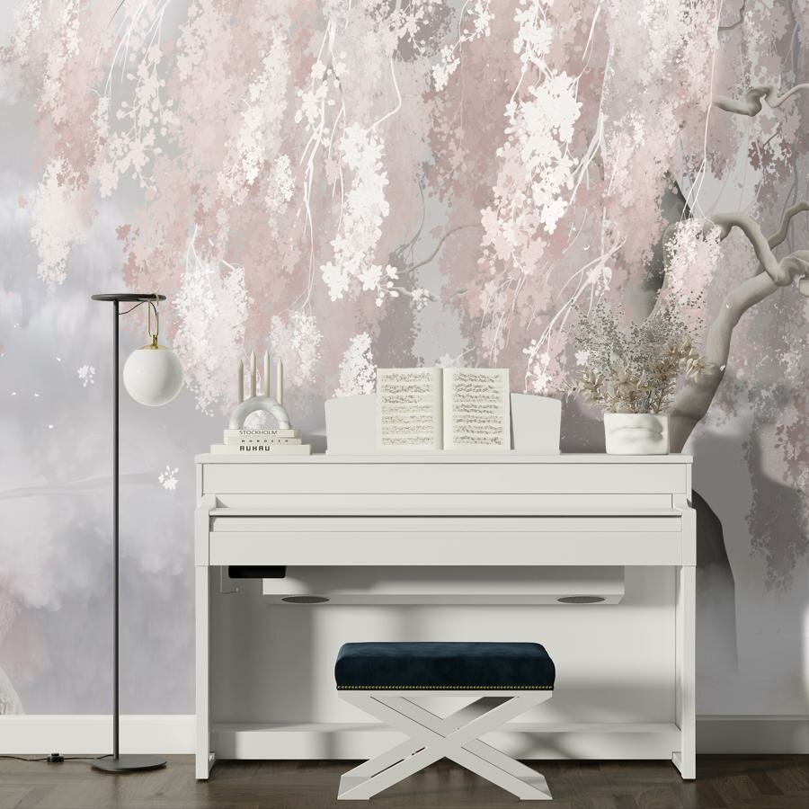 Фотообои Цветущая ива 13-904-S-Флок 270 x 200 см (ВхШ) Бесшовные, флизелиновые, влагостойкие обои