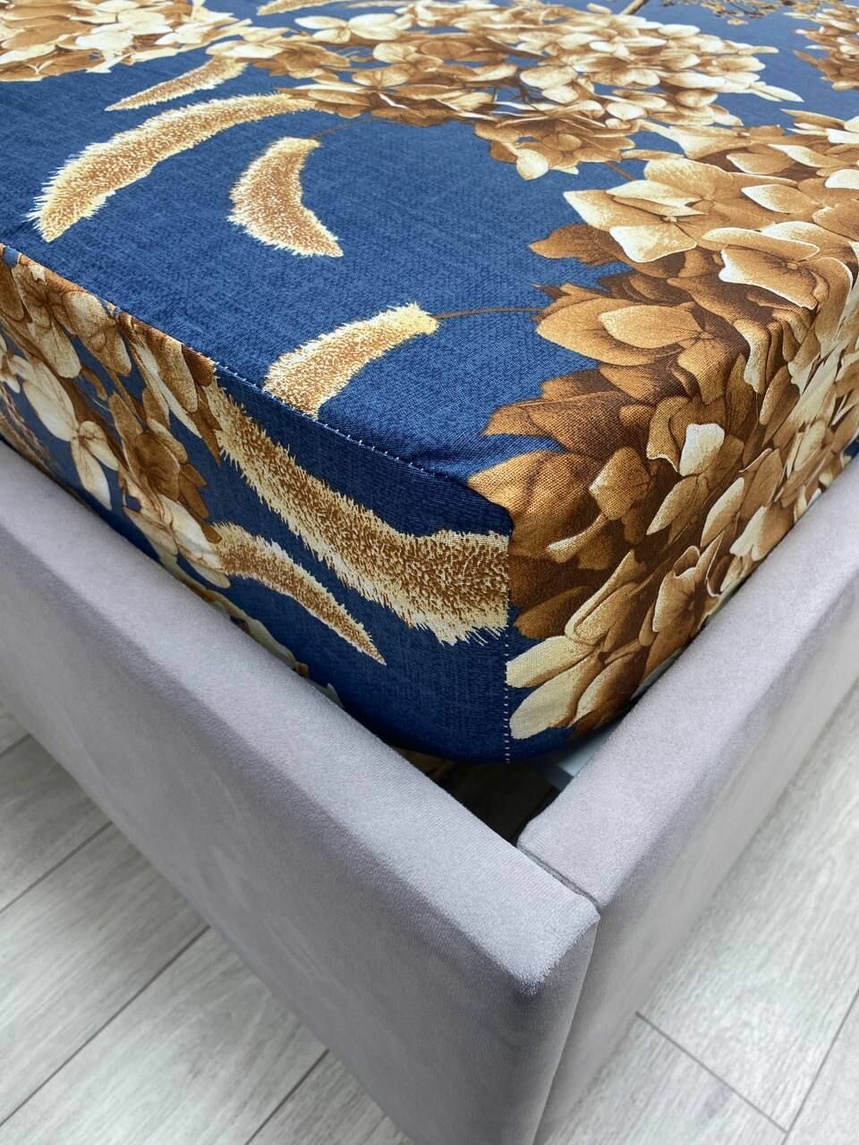 Kerimov GROUP простыня, бязь, 200x200, евро, на резинке, хлопок 100%, гипоаллергенная