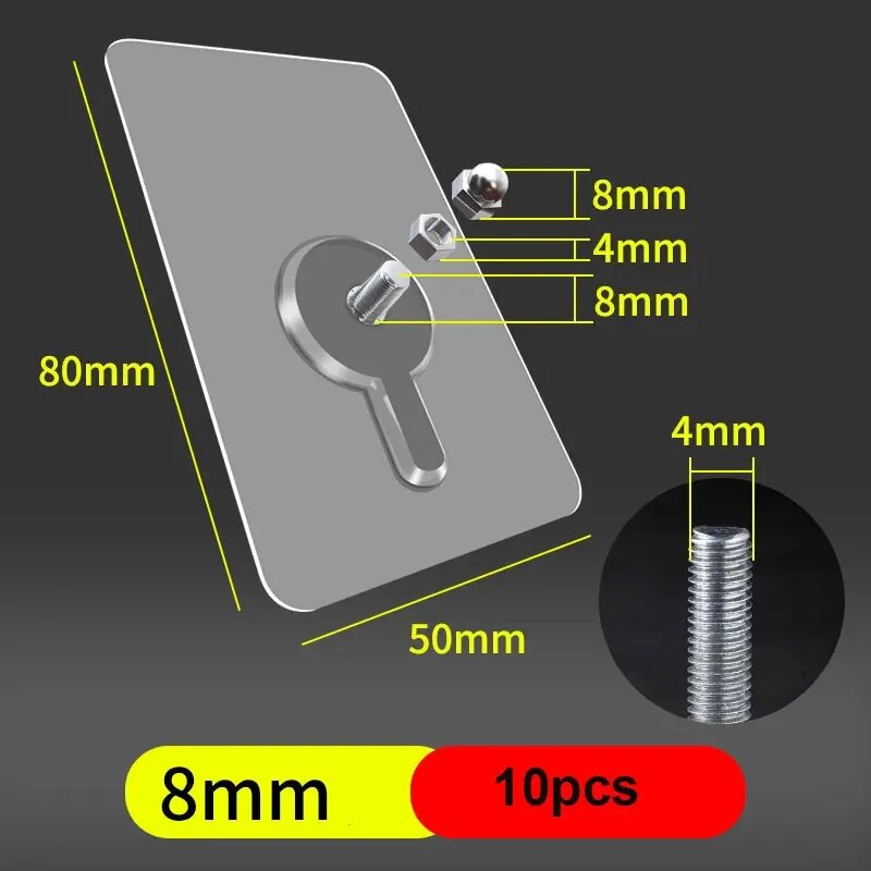 Настенные крючки 10 шт, Screw length 8mm