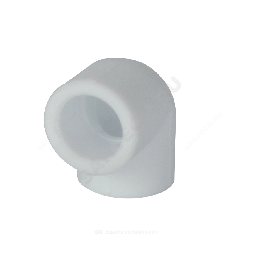 Угольник PP R 110/90°, белый, Деталь соединительная, вода, Отопление, Для труб диаметром, мм: 110 Угольник 90 гр.