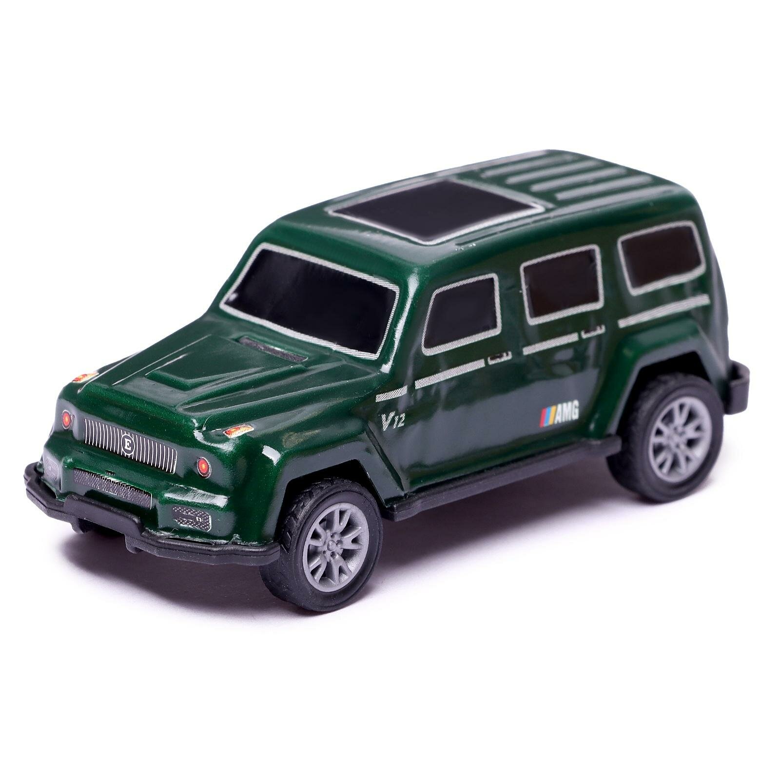 Машина металлическая "Внедорожник", инерционный механизм, масштаб 1:64, микс