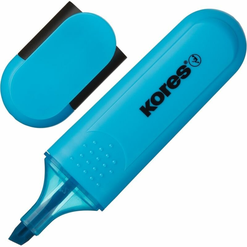 Маркер выделитель текста Kores синий, 1-5 мм