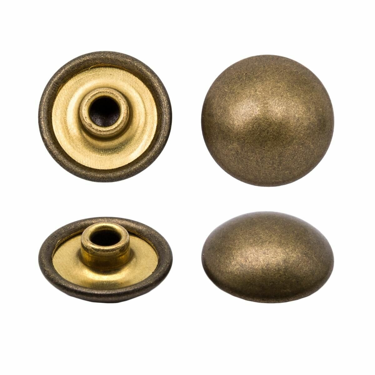 Хольнитен джинсовый BIG D 11 мм, "Полусфера" цветной металл без гвоздя, латунь, 50 шт (53475)