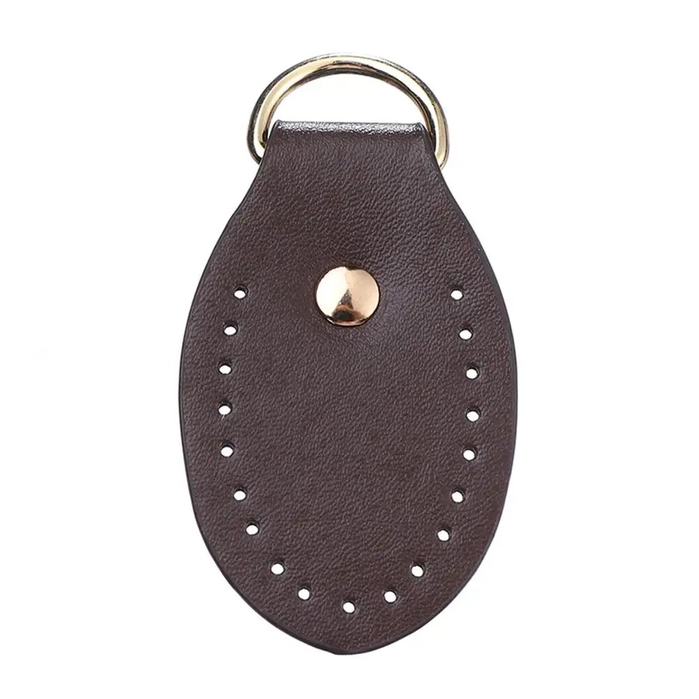 2 шт, кожаная пряжка ручной работы, замена для сумки «сделай сам», сумка на плечо, рюкзак с замком, аксессуары, съемная пряжка с D-образным кольцом coffee gold ring