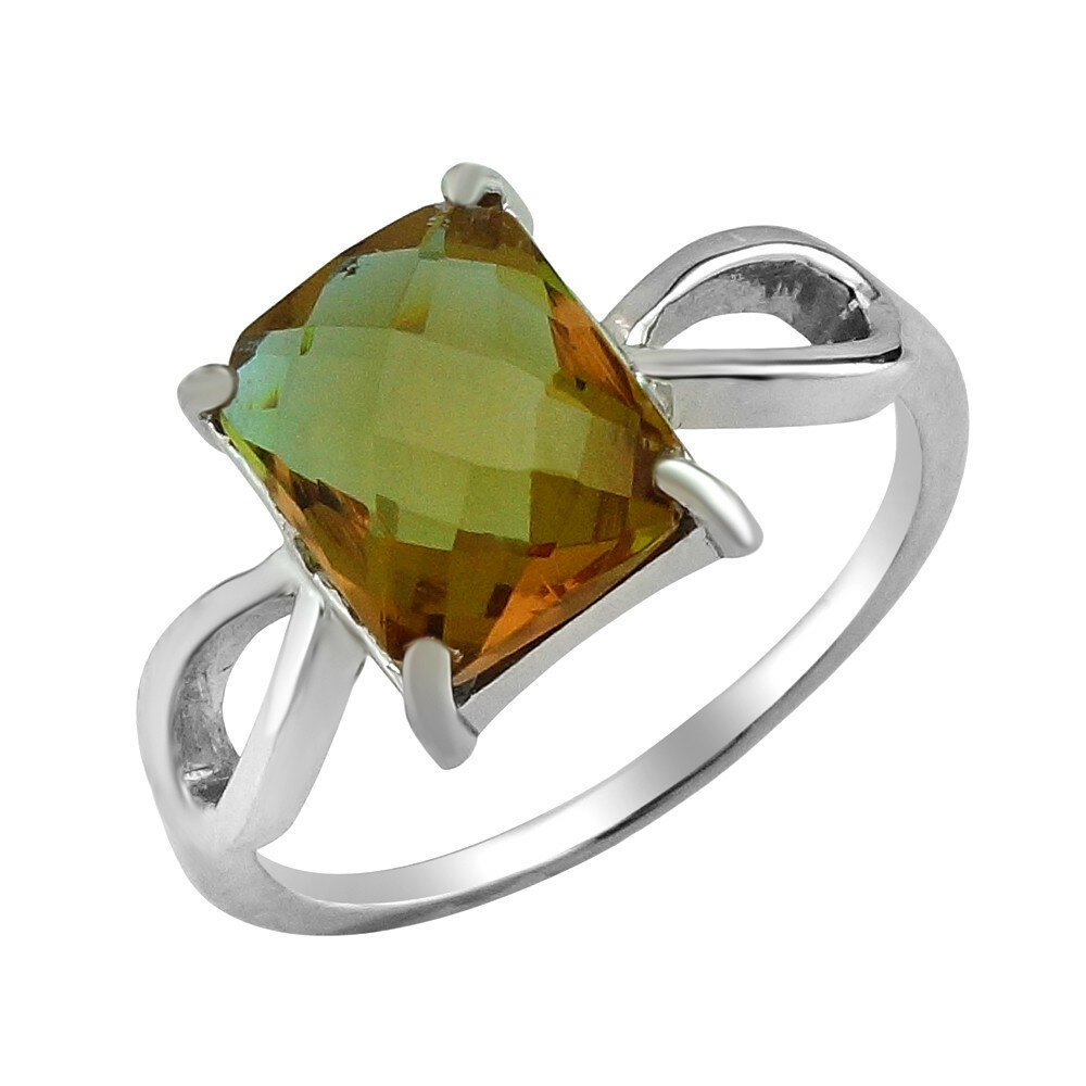 Кольцо, серебро, 925 проба, султанит