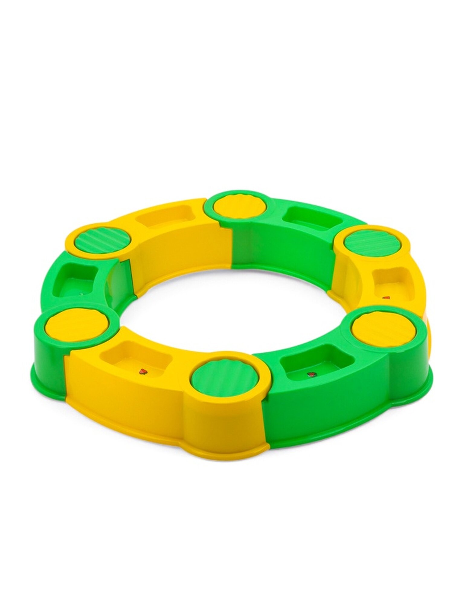 Песочница пластиковая, 115 × 115 × 20 см, разноцветная, «Круг»