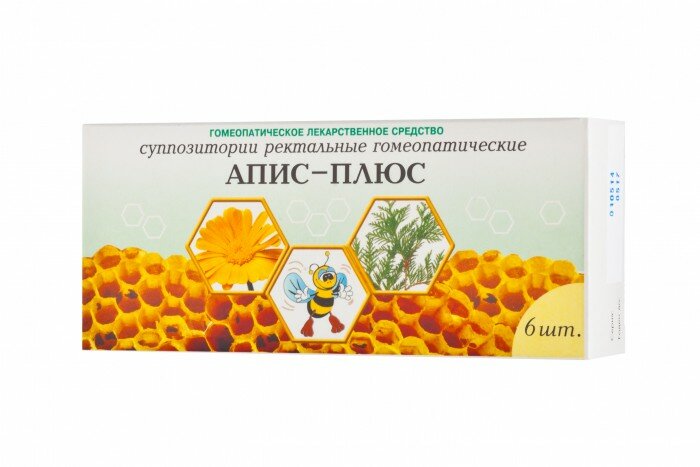 Гомеопатическое лекарство "доктор Н" Апис-плюс суппозитории ректальные гомеопатические 6 шт