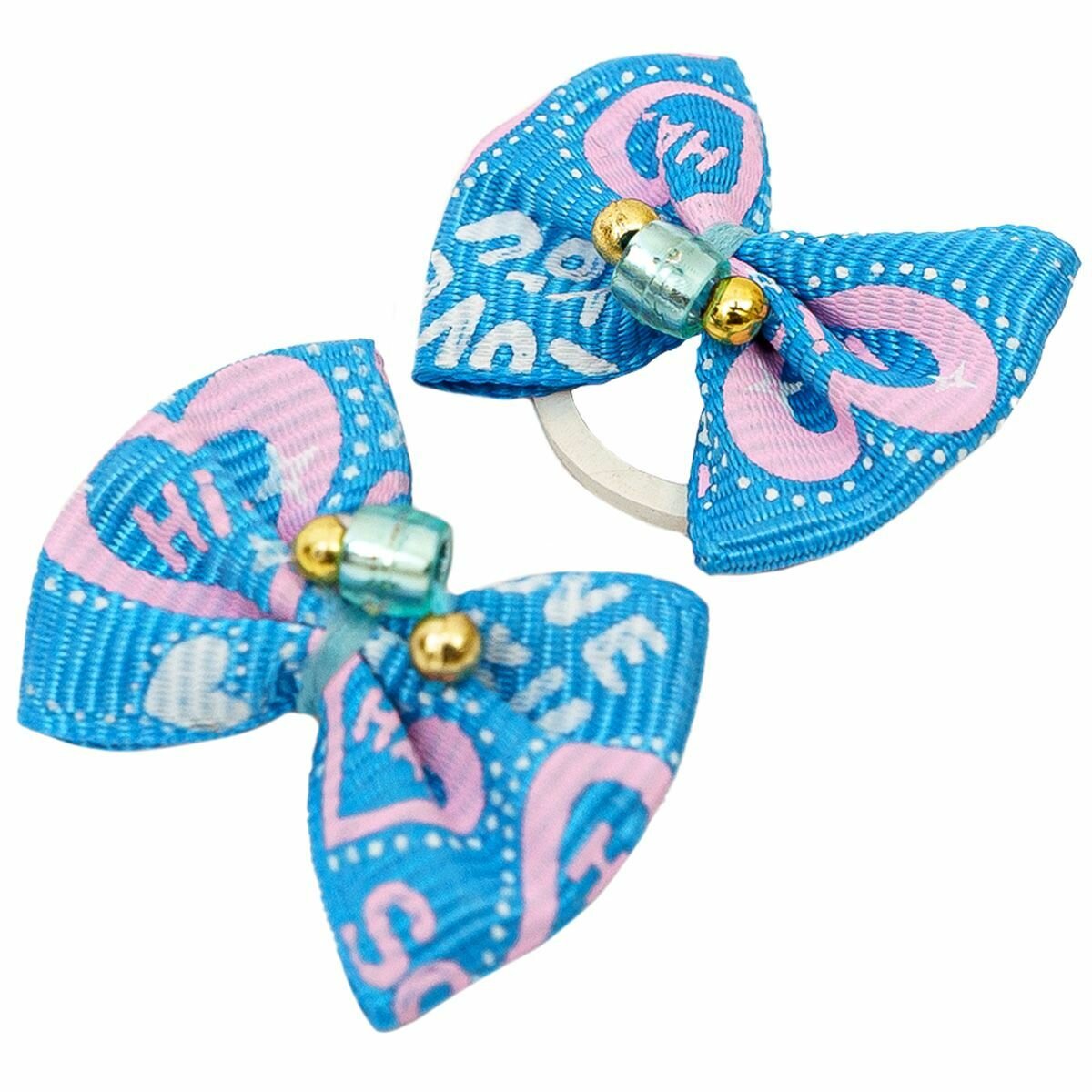 Бантик для собак ZooOne, 2 штуки, размер 5 см х 2,8 см, 72-A040