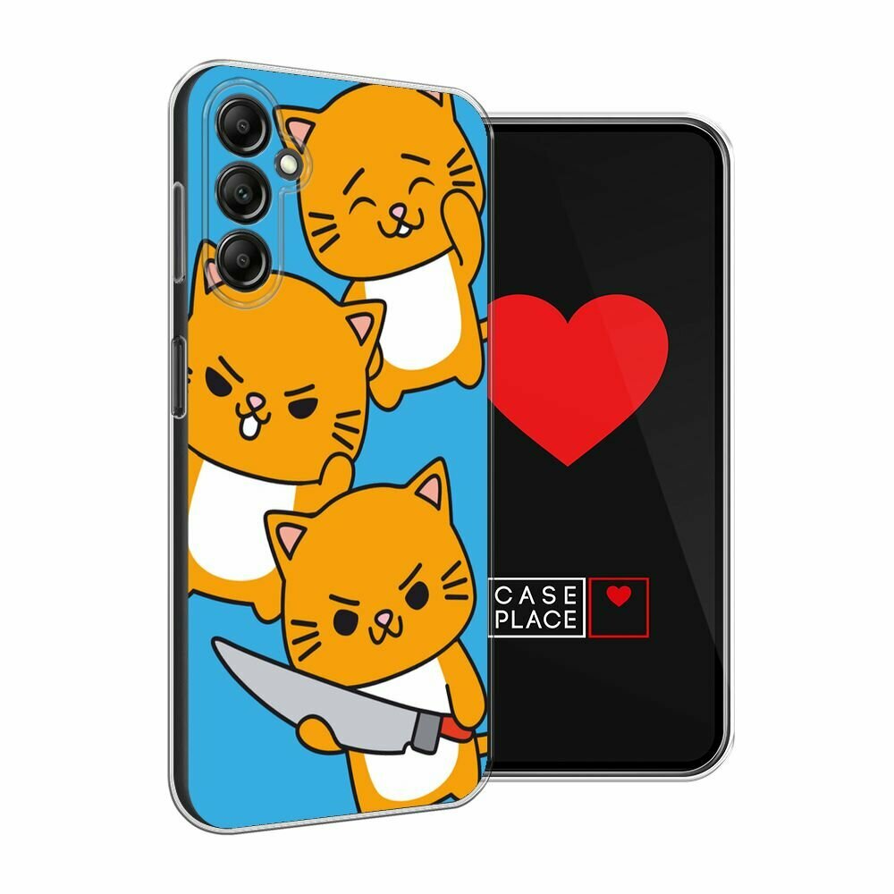 Чехол на Samsung Galaxy A15 / Самсунг А15 с принтом "Опасные котики" — фото 1