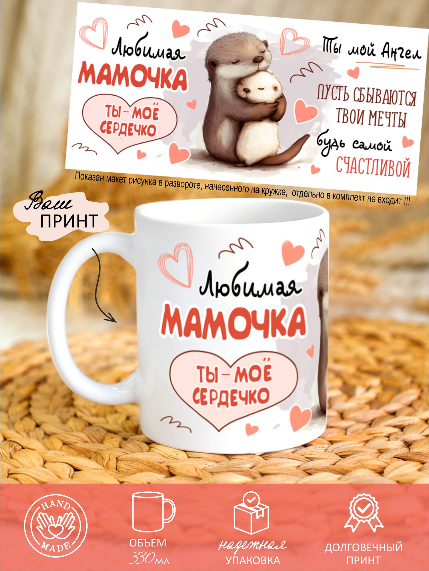 Кружка керамическая маме в подарок с надписью, бокал, чашка
