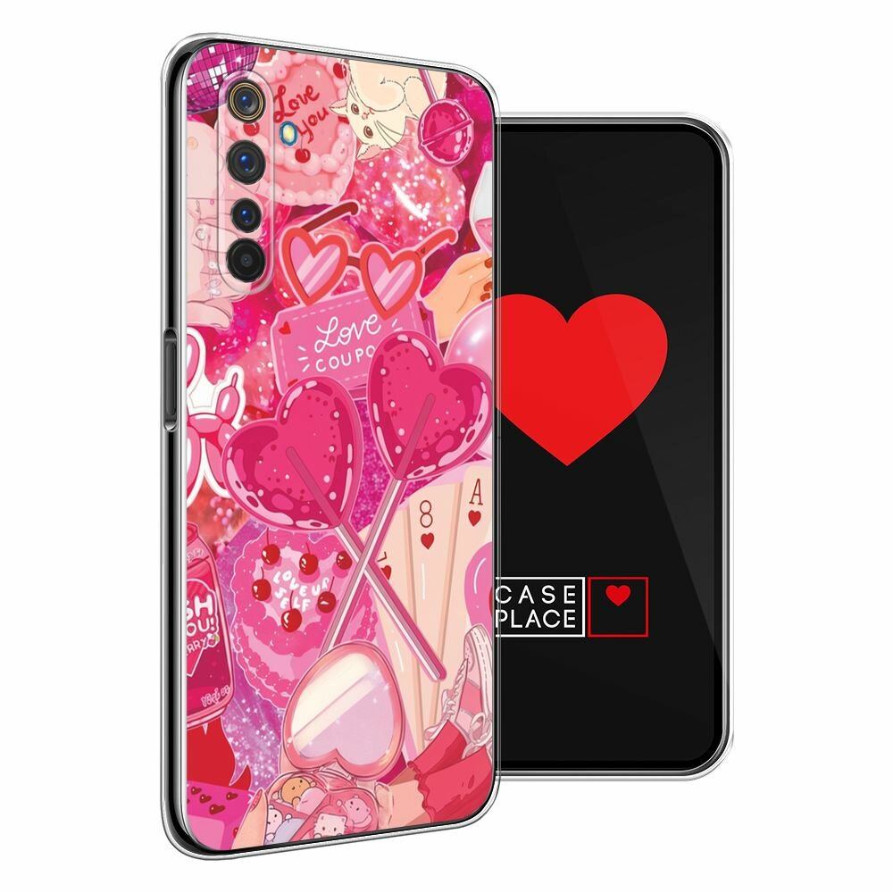 Чехол на Realme 6 Pro / Реалми 6 Про с принтом "Love coupon - 14 февраля" — фото 1