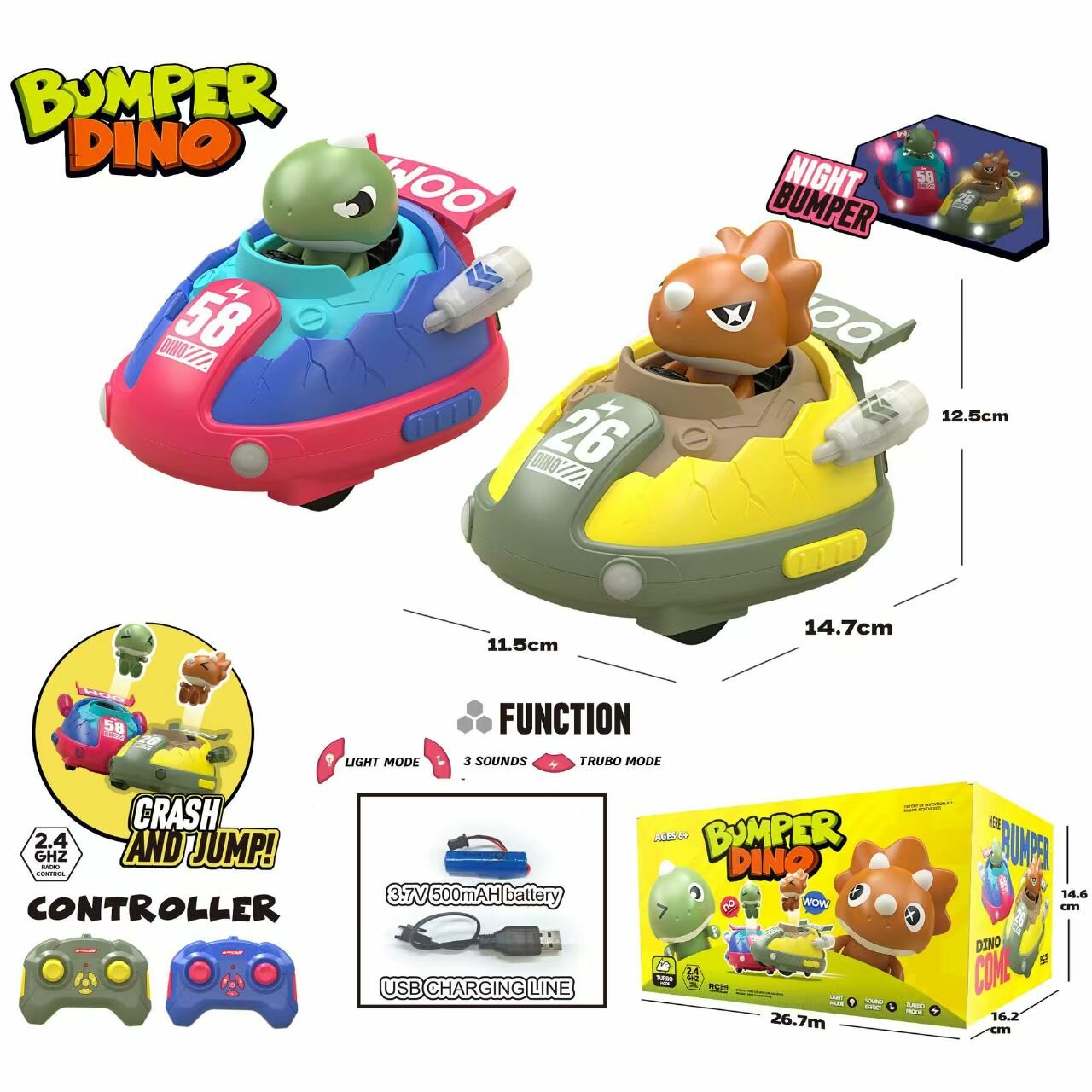 331980, Машинки на пульте управления Happy Baby CRUSH BUMP для девочек и мальчиков, интерактивные игрушки для малышей