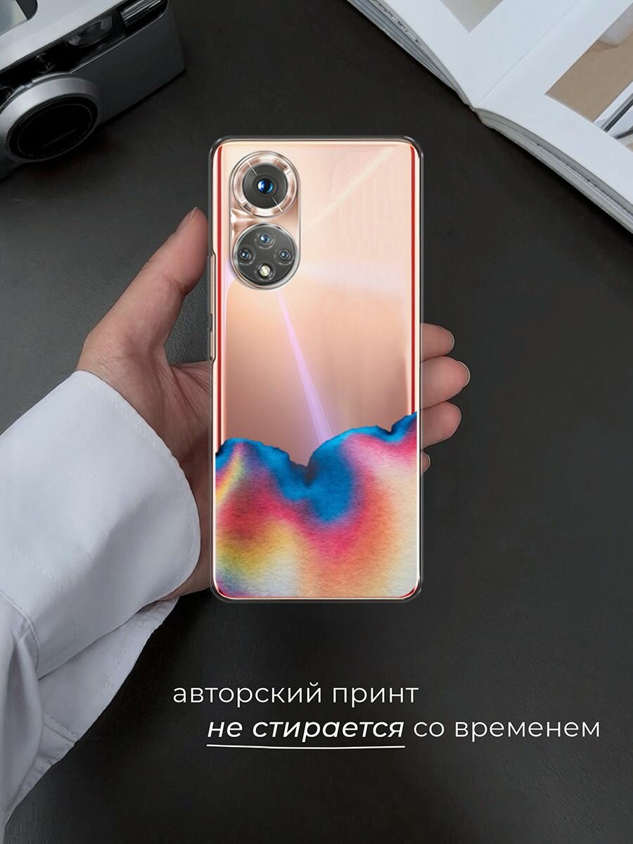 Чехол на Honor 50/Huawei Nova 9 / Хонор 50/Хуавей Нова 9 с принтом Акварельное сочетание, прозрачный — фото 1