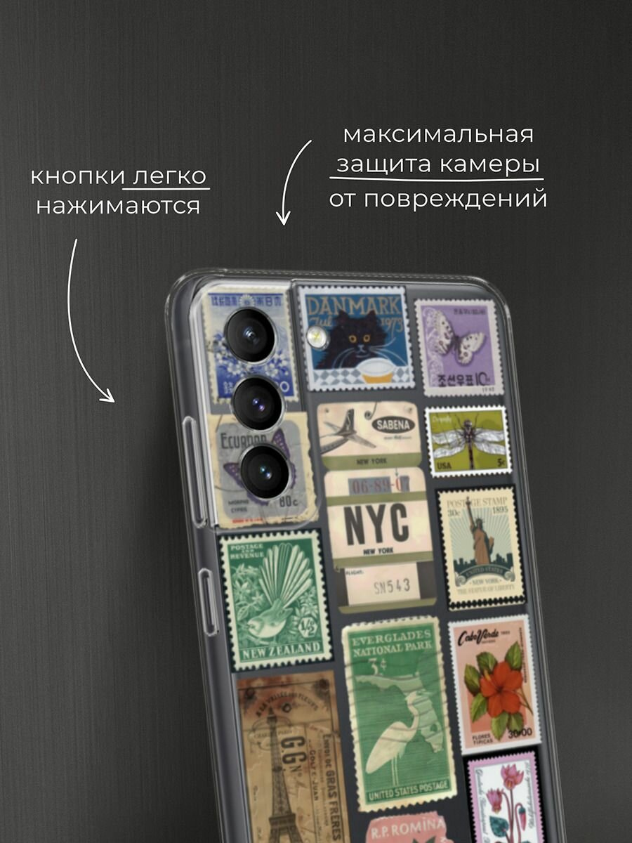 Чехол на Samsung Galaxy S21 / Самсунг Галакси S21 с принтом Марки — фото 1