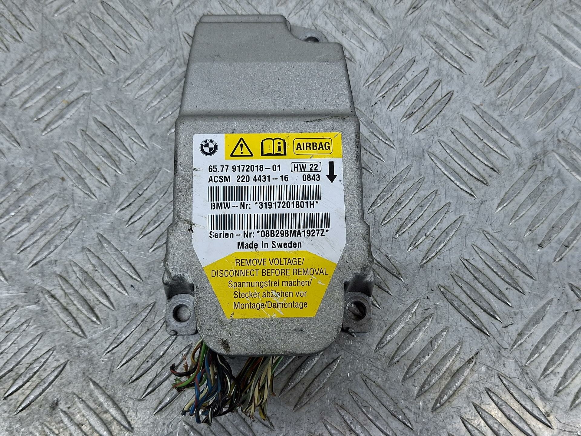 Блок управления подушками безопасности BMW 5 E60/E61 рест. E60 (2007 - 2010) 917201801