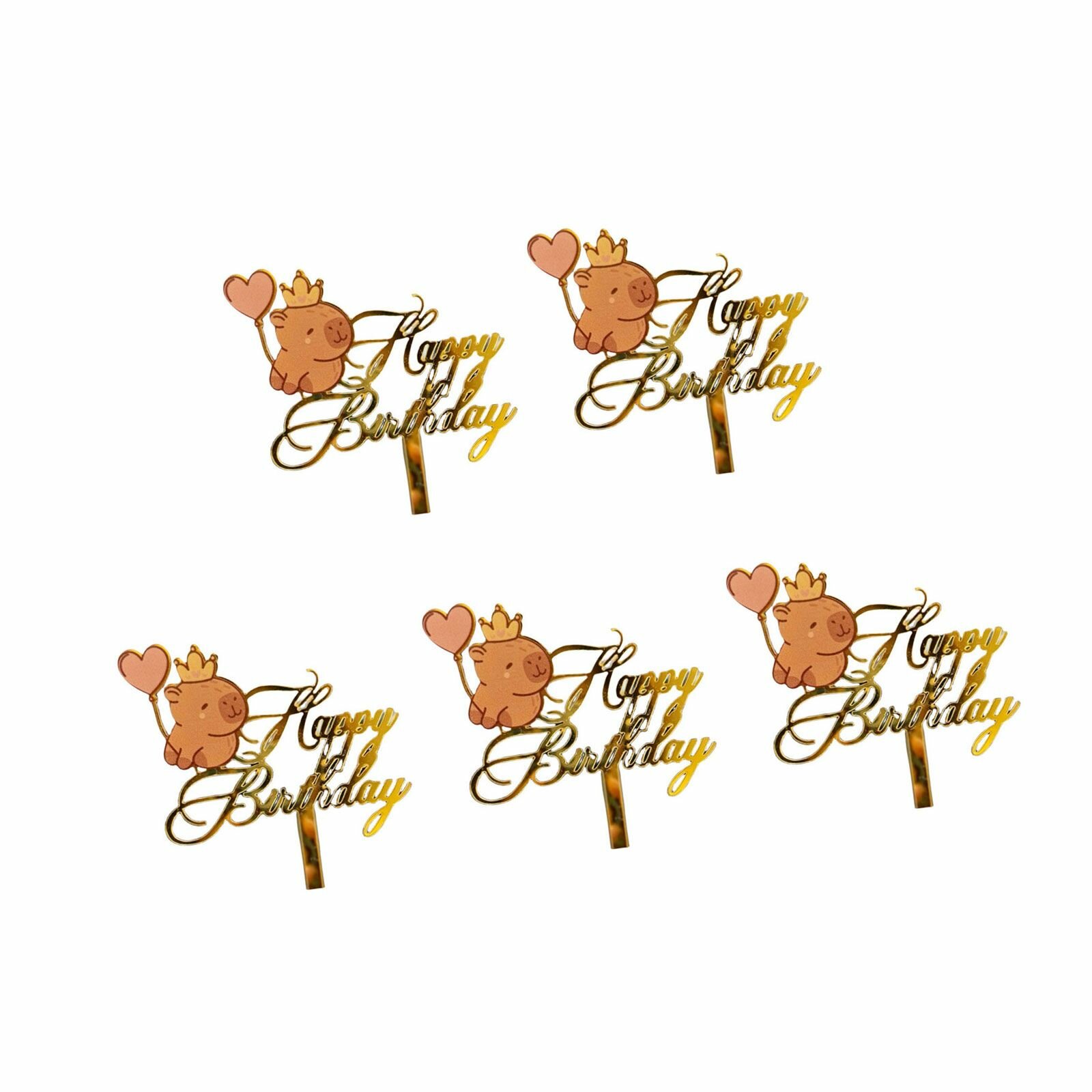 5 шт Акриловые украшения для торта с капибарой детей